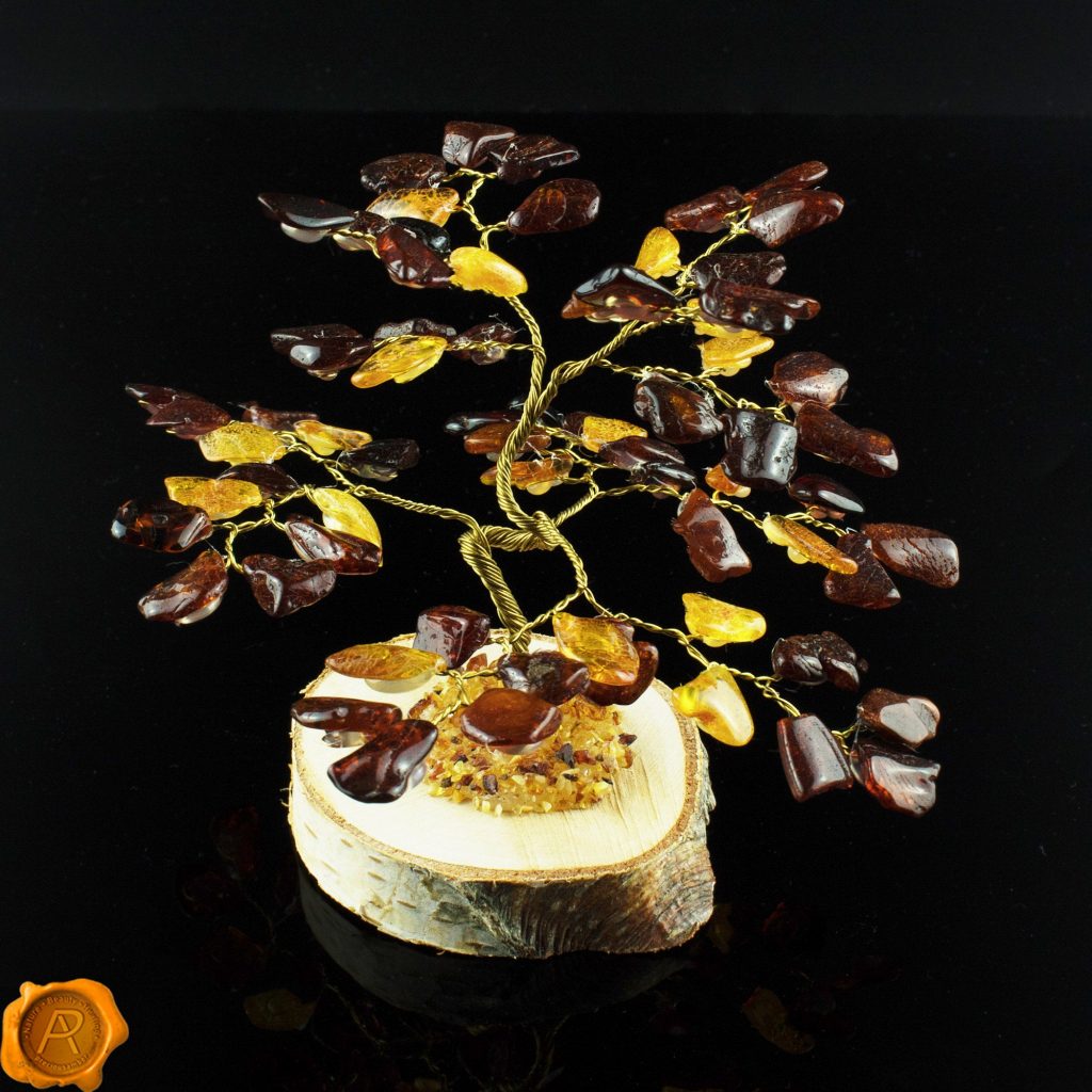 Handmade Amber Tree | 36 Leaves - Precious Amber