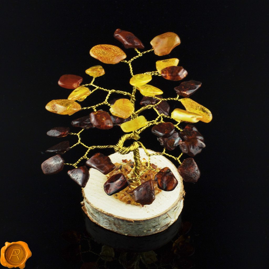 Handmade Amber Tree | 36 Leaves - Precious Amber