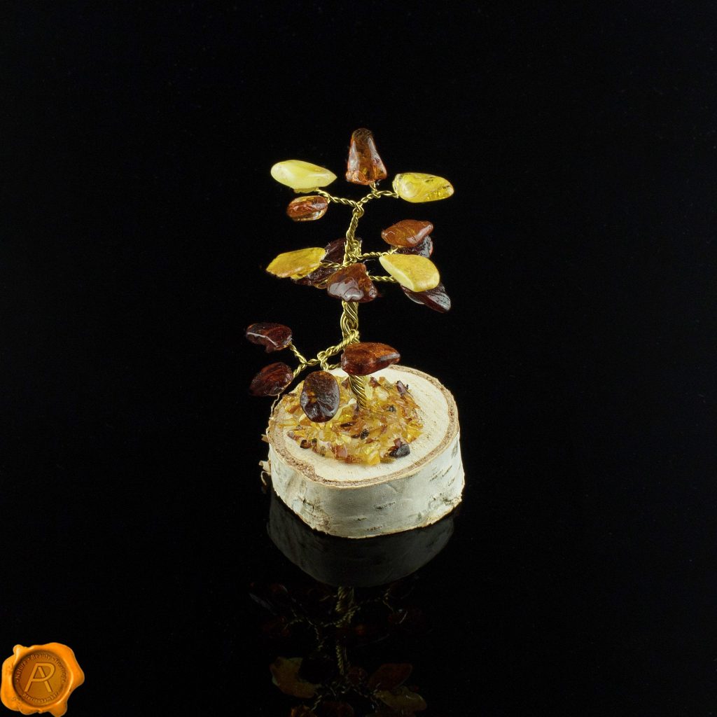 Handmade Amber Tree | 36 Leaves - Precious Amber